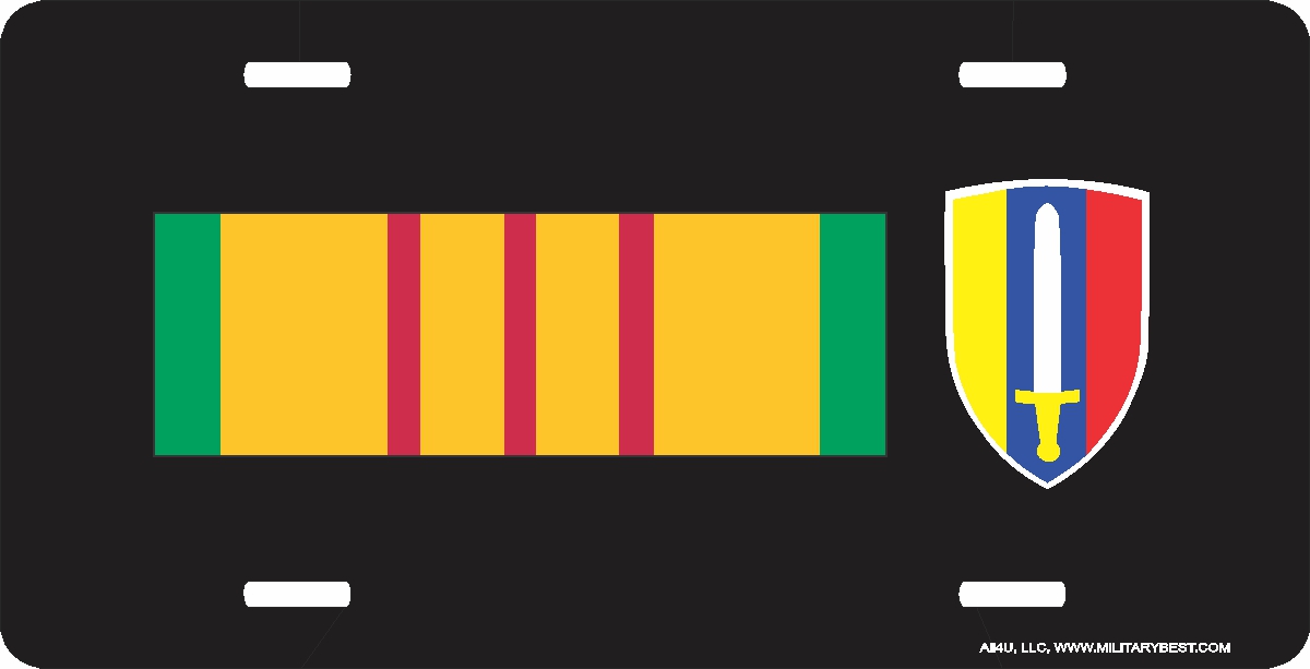 Vietnam Ribbon with U.S. Army Vietnam USARV License Plate
