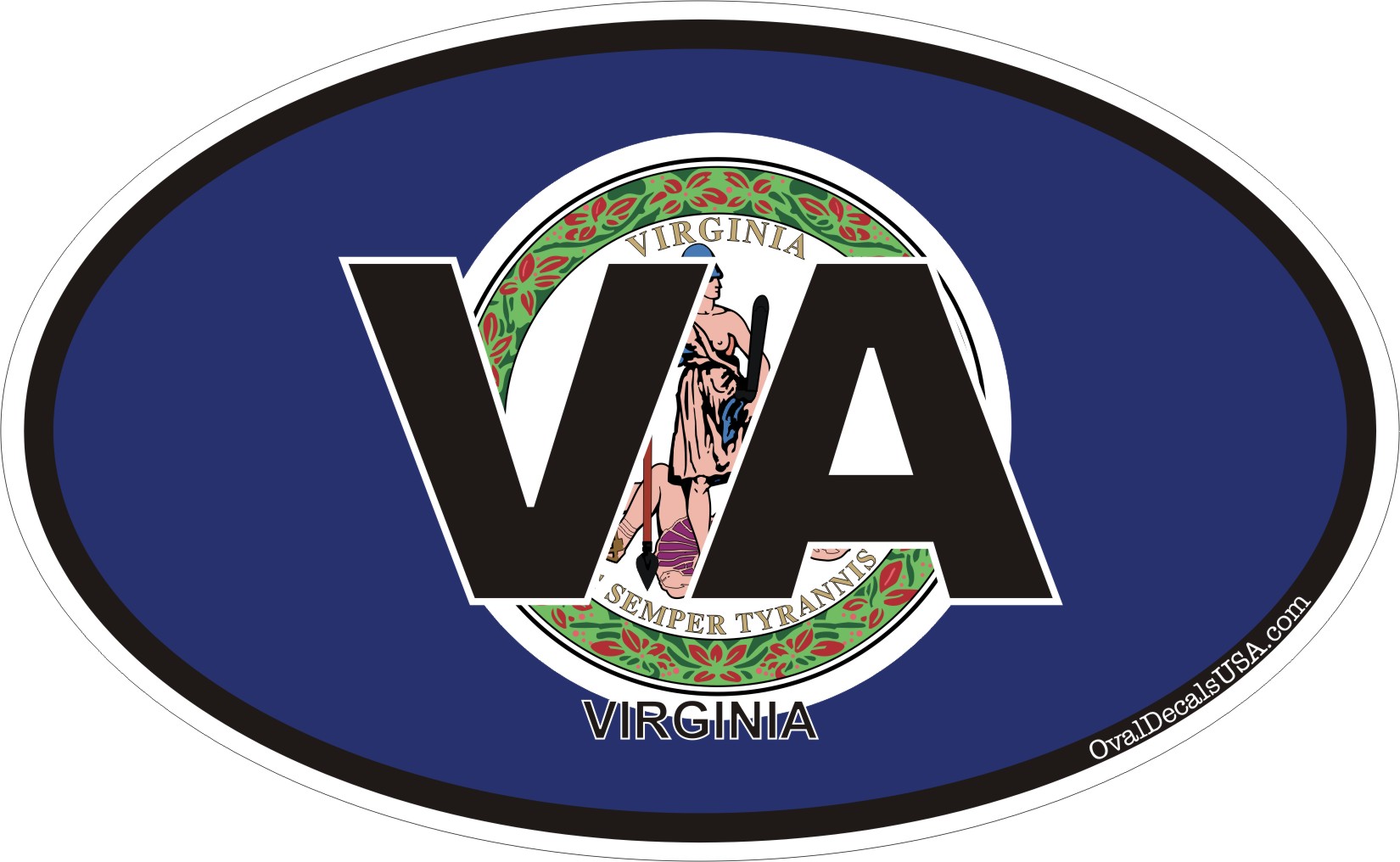 Virginia Oval Decal Sticker