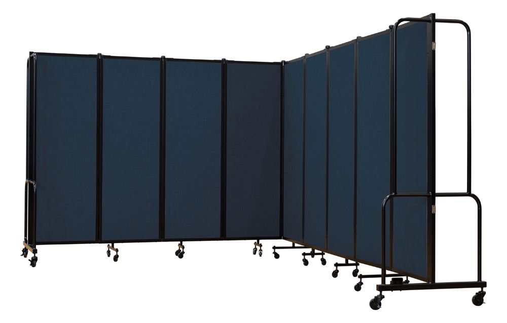 6'W x 6'H Fabric Folding Mobile Room Divider