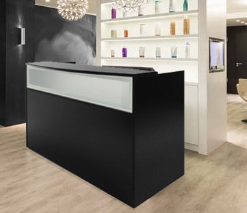 Curved Salon Reception Desk | atelier-yuwa.ciao.jp