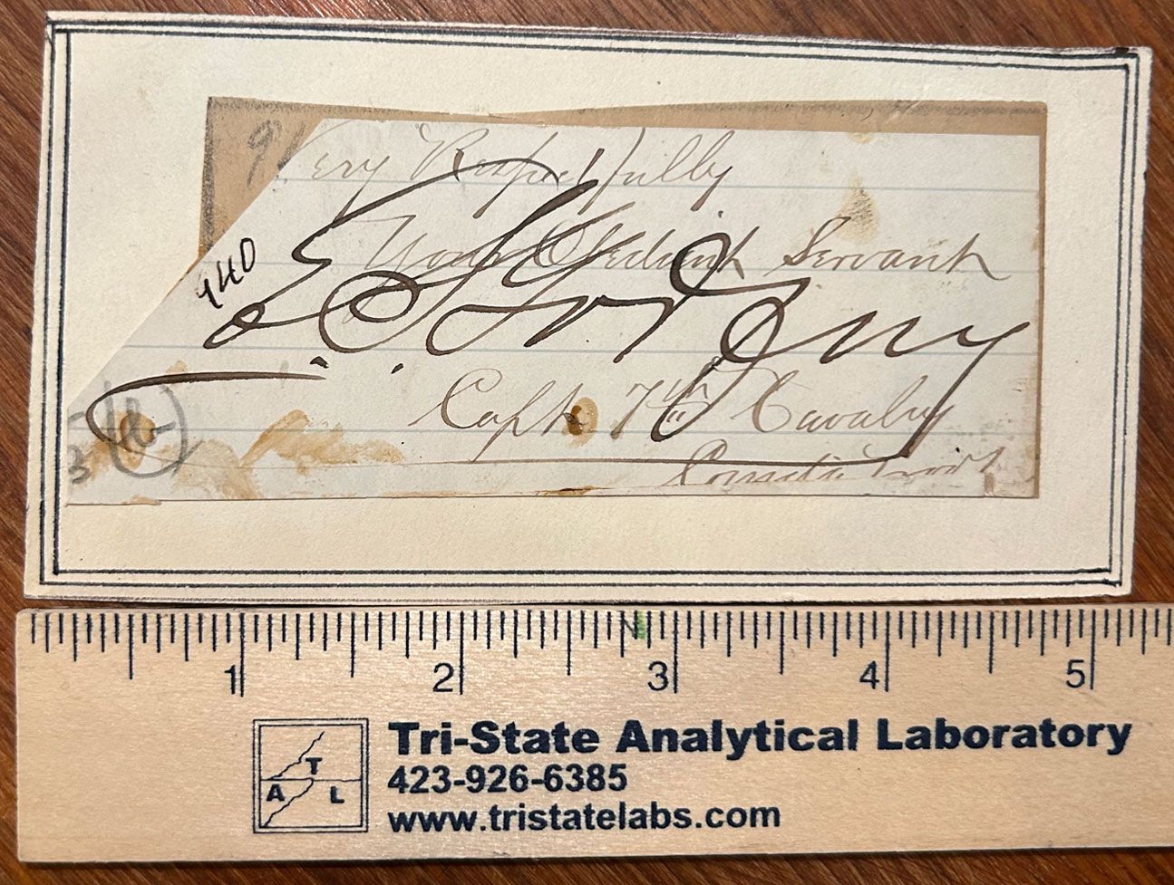 Large Clipped Signature of Little Big Horn Battle survivor (General ...