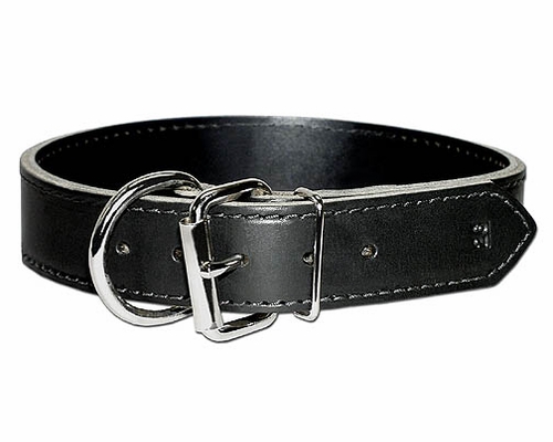 Front Dee Thick Leather Collar 1-1/2 Inches Wide