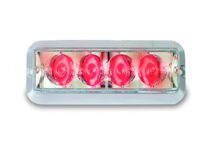 MCR - 4" RED HIGH POWER STROBE LIGHT