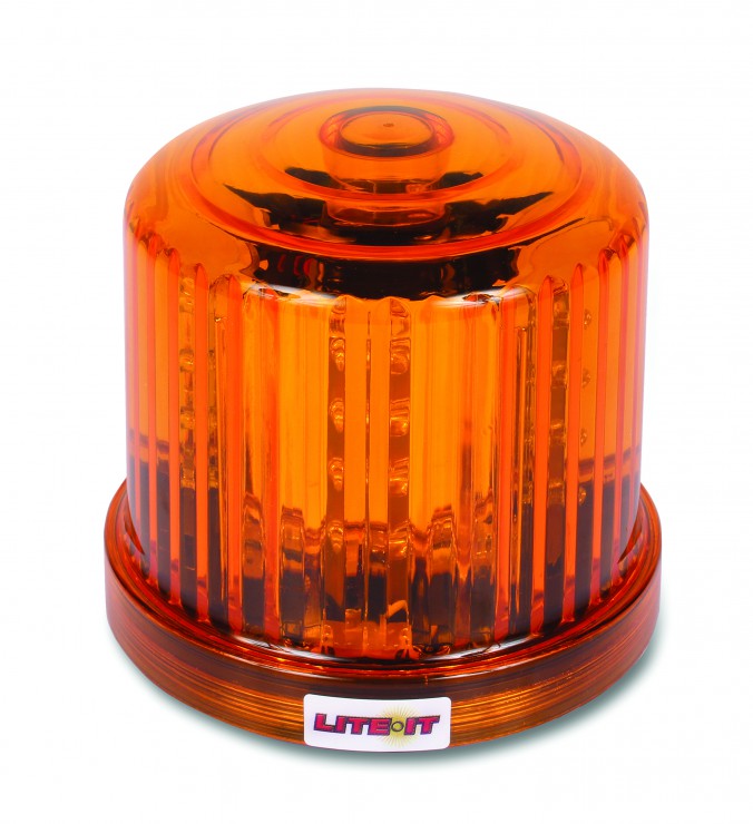 MCR - LED AMBER BATTERY OPERATED MAGNETIC ROTATING BEACON