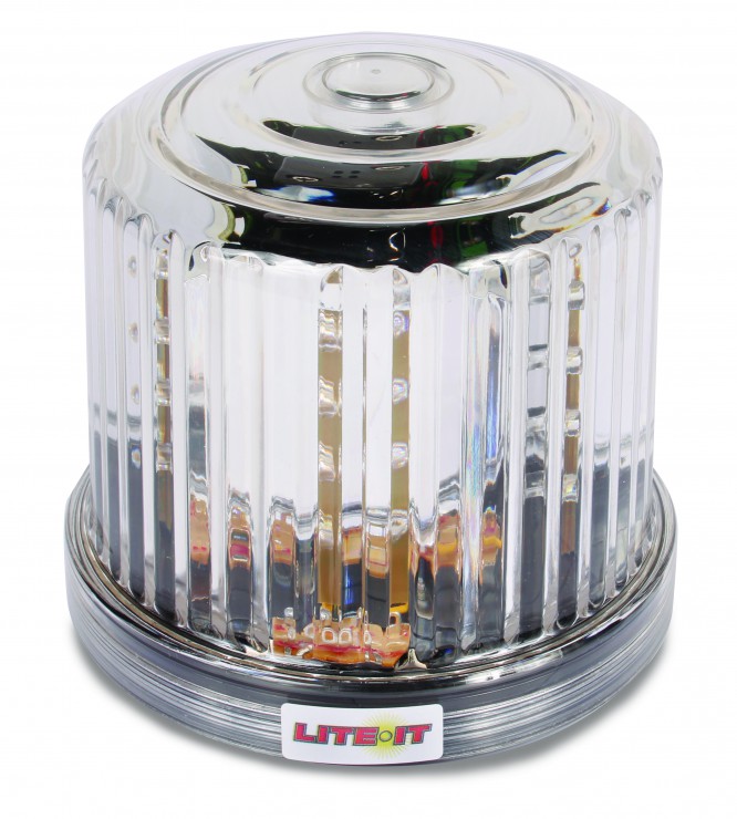 MCR - LED WHITE BATTERY OPERATED MAGNETIC ROTATING BEACON