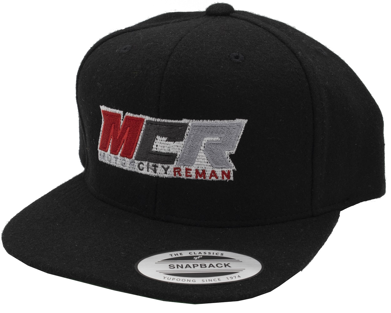 MCR - OFFICIAL HAT BLACK WOOL LOGO YUPOONG CLASSIC FLAT BRIM