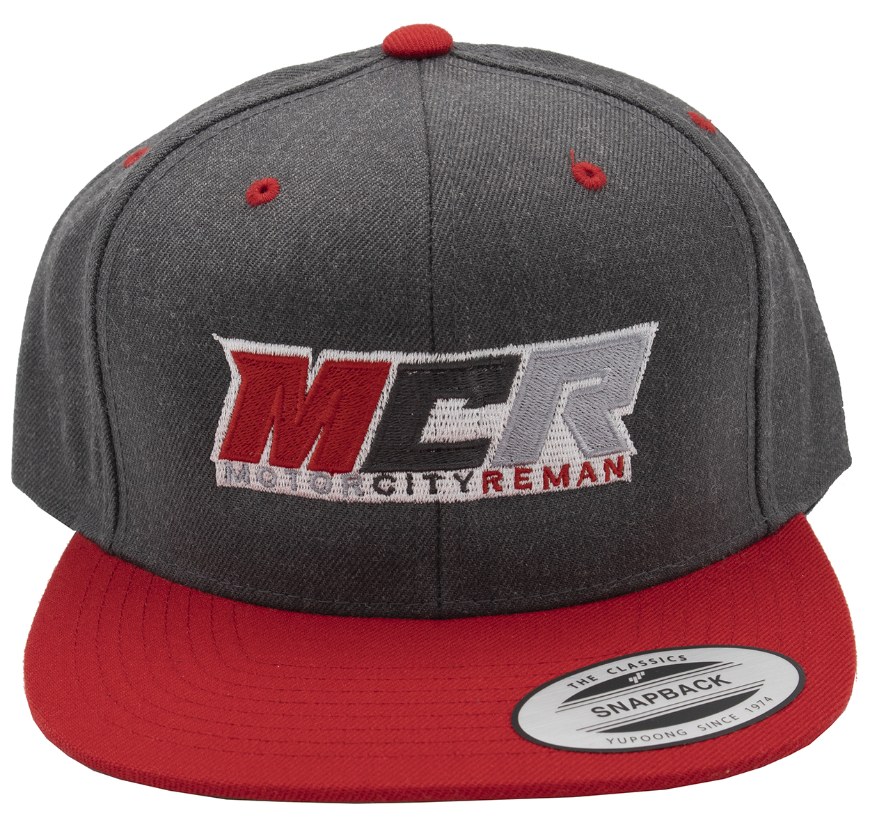 MCR - OFFICIAL HAT DARK GREY & RED LOGO YUPOONG CLASSIC FLAT BRIM