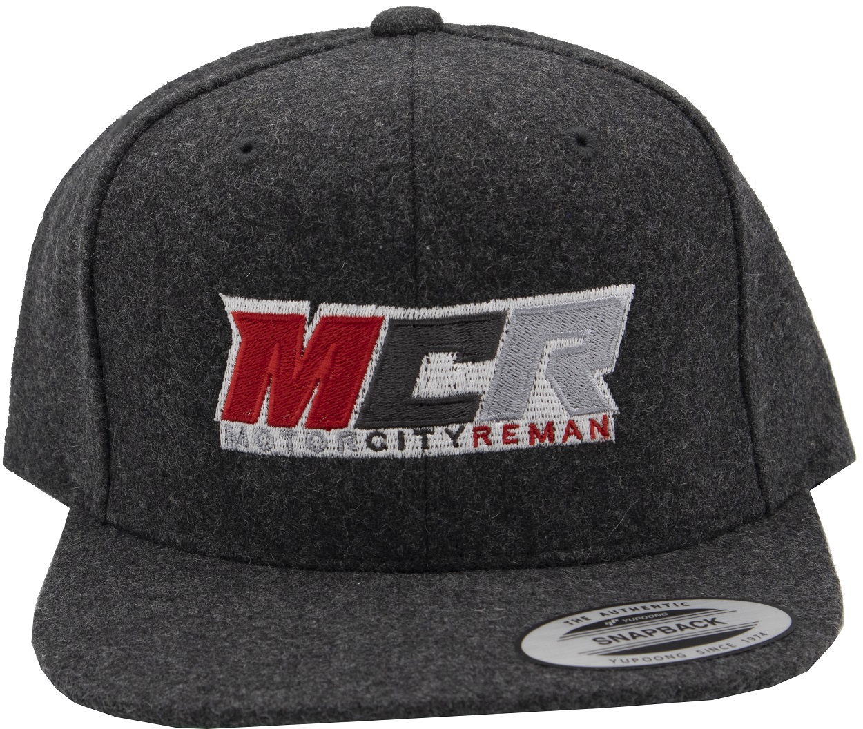 MCR - OFFICIAL HAT DARK GREY WOOL LOGO YUPOONG CLASSIC FLAT BRIM