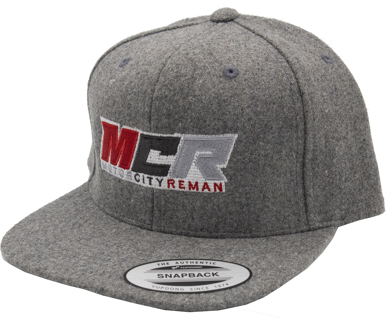 MCR - OFFICIAL HAT LIGHT GREY WOOL LOGO YUPOONG CLASSIC FLAT BRIM