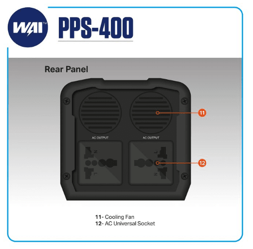 MCR - WAI PPS400 Portable Power Supply 400W 110V 220V YSB 5V DC 12V ...