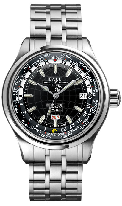 Ball Mens Trainmaster Worldtime GM1020D-S1CAJ-BK Watch