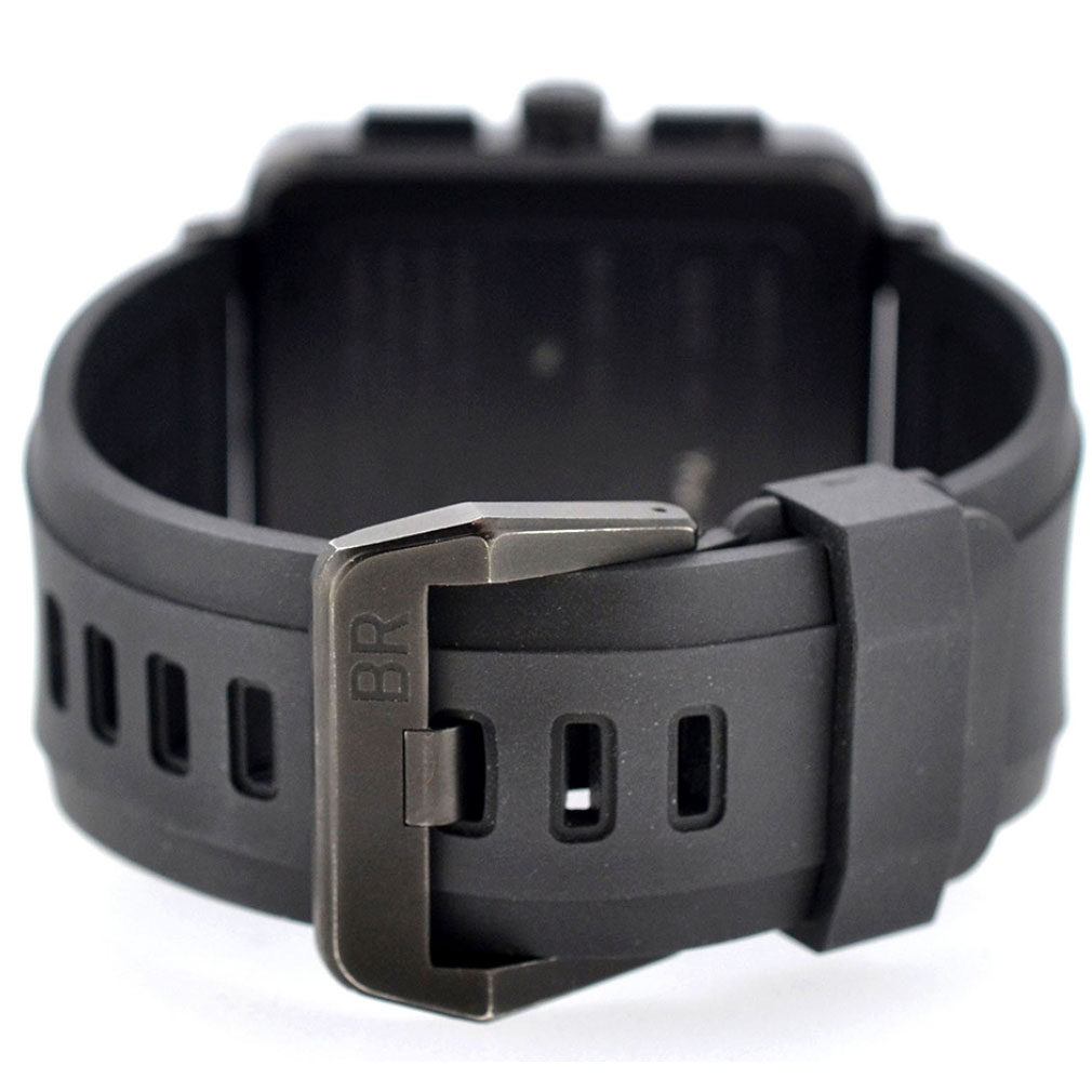 Bell & Ross BR-01-94-Yellow Mens Automatic Chronograph Watch Black Dial ...