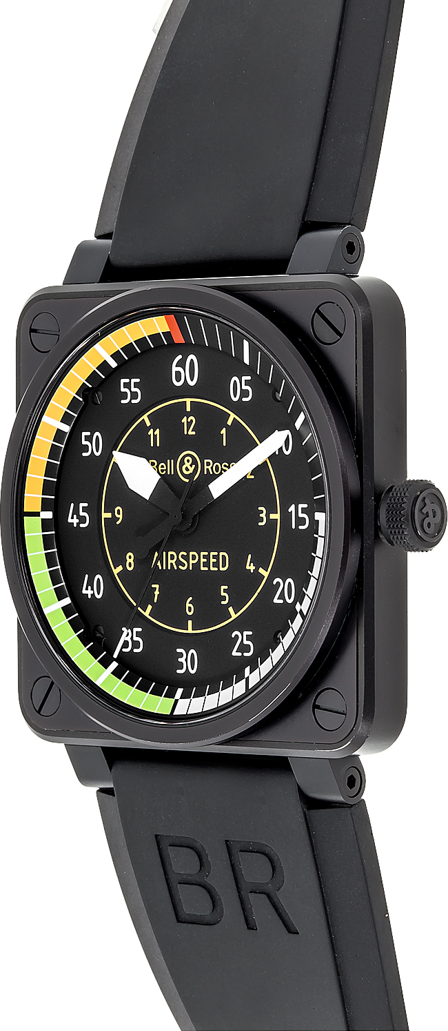 BR0192-Airspeed Bell & Ross Aviation Flight Instrument Mens Watch