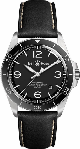 BRV292-BL-ST/SCA Bell & Ross Vintage Black Steel Men's Watch
