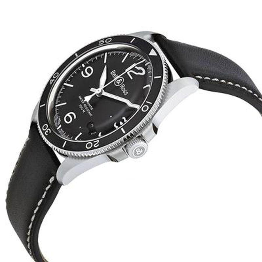 BRV292-BL-ST/SCA Bell & Ross Vintage Black Steel Men's Watch