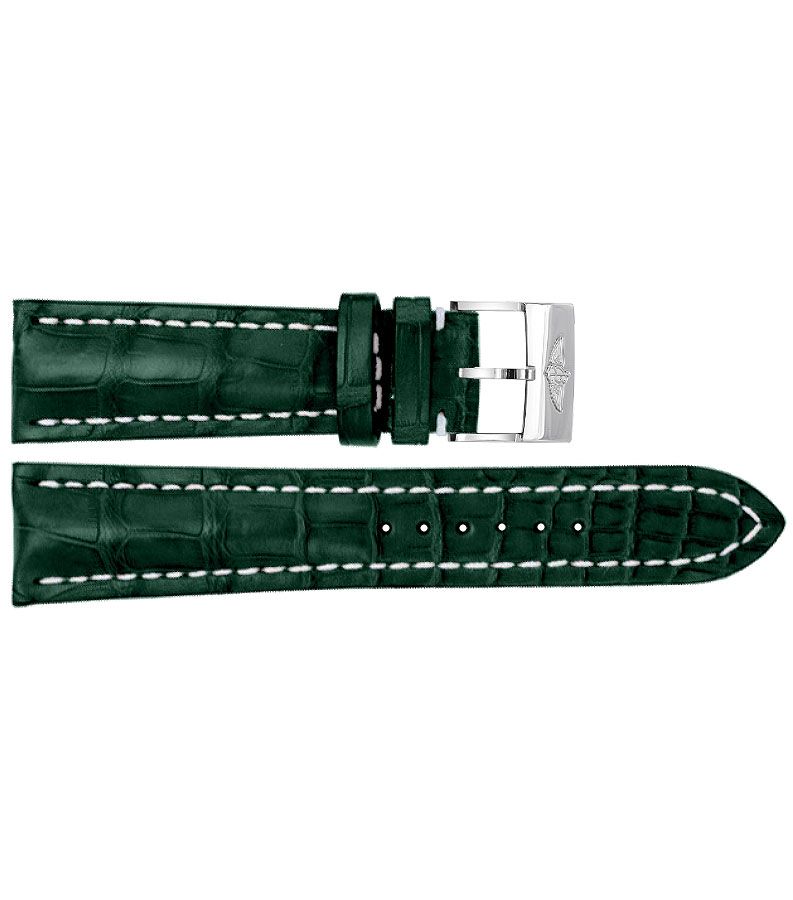 Buy Breitling Green Leather Strap With Pattern 752P | Authentic Watches