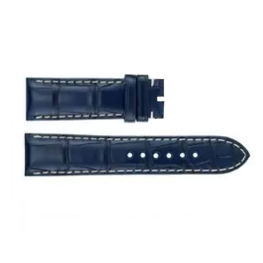 1015P Breitling 20mm Blue Leather OEM Watch Strap with Pattern