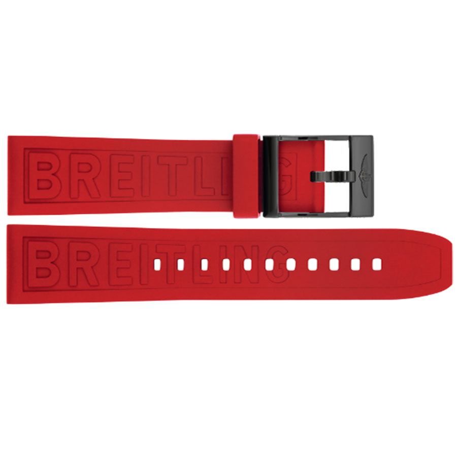 180SS Breitling Diver Pro 22mm Red Rubber Strap for Sale