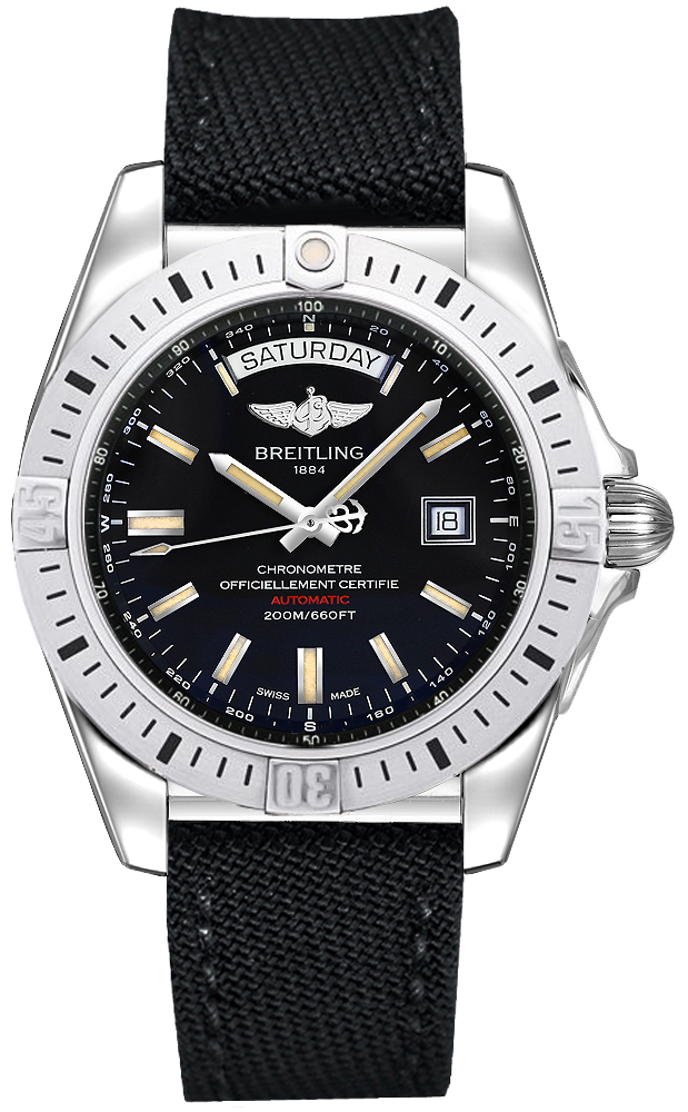 A45320B9/BD42-101W Breitling Galactic 44 Mens Steel Automatic Watch ...