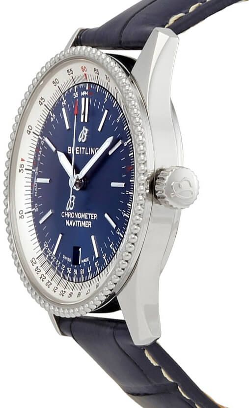 Breitling Navitimer 1 Automatic 38 Stainless Steel Blue Men's Watch ...