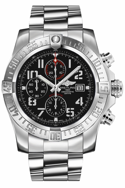 A1337111/BC28-168A Breitling Super Avenger II Mens Black Dial Automatic ...
