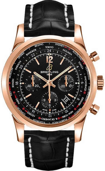 RB0510U5/BC39-760P Breitling Transocean Unitime Pilot Black Mens Watch