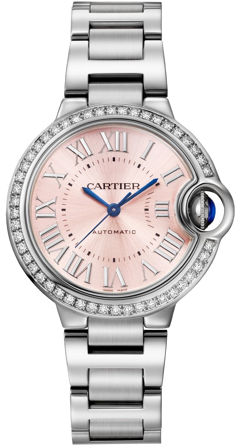 Cartier Ballon Bleu 33mm Ladies Pink Dial Watch W4BB0037 | Guaranteed ...