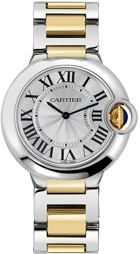W69008Z3 Cartier Ballon Bleu Midsize Two Tone Quartz Watch