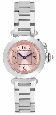 W3140008 Cartier Pasha Pink Dial Ladies Quartz Watches