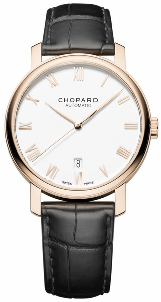 161278-5005 Chopard Classic Rose Gold White Automatic Watch - BRAND NEW