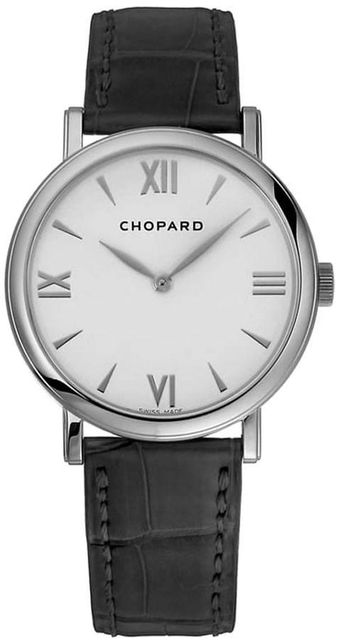 Chopard Classic White Gold Black Strap 163154-1201 Men's Watch
