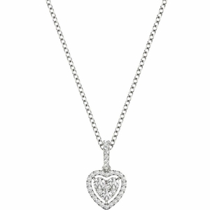 P21954W Diamond Pendant, .30 Carat on 18k White Gold Women's Necklace