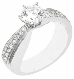 Diamond White Gold Engagement Ring