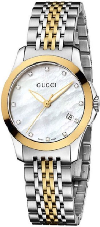 YA126513 Gucci 126 G-Timeless Ladies Mother of Pearl Diamond Watch