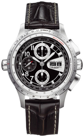 H76626535 Hamilton Khaki X-Mach Black Dial Mens Automatic Chronograph ...