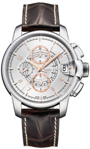 H40616555 Hamilton Timeless Classic Railroad Auto Chrono Mens Watch