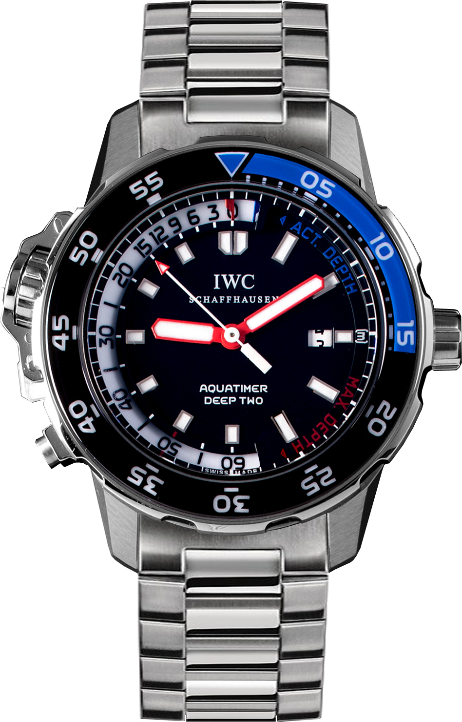 IW354701 IWC Aquatimer Deep Two Mens XL Dive Indicator Watch