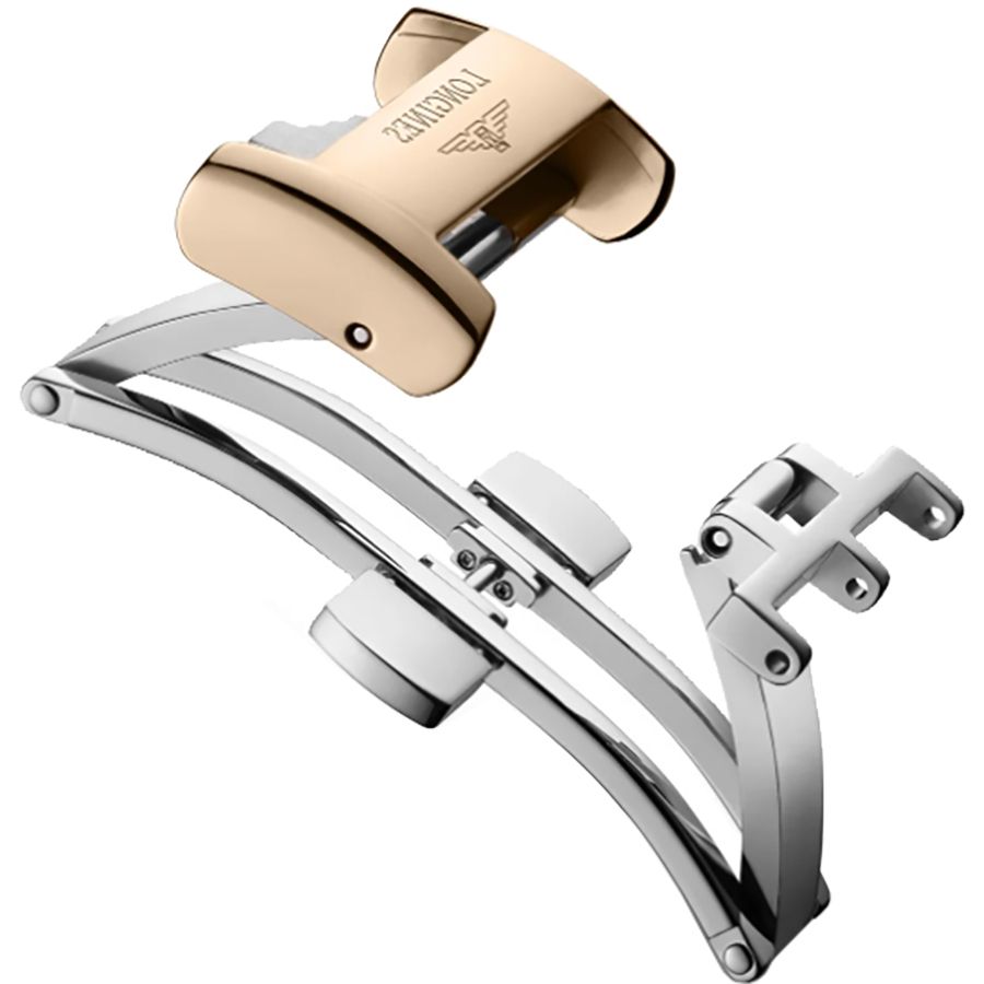 Buy Longines 20mm Rose Gold & Steel Deployment Buckle L639123319 ...
