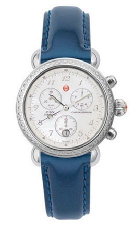 MWW03C000361 Michele CSX-36 Diamond Blue Shinny Leatehr Strap Ladies Watch