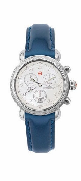 MWW03C000361 Michele CSX-36 Diamond Blue Shinny Leatehr Strap Ladies Watch