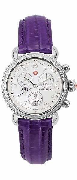 MWW03C000365 Michele CSX-36 Diamond Purple Lizard Strap Ladies Watch