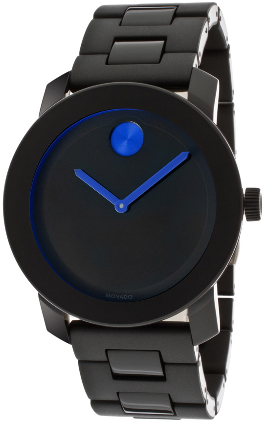 3600099 Movado Large Bold Black Composite Quartz Watch - BRAND NEW