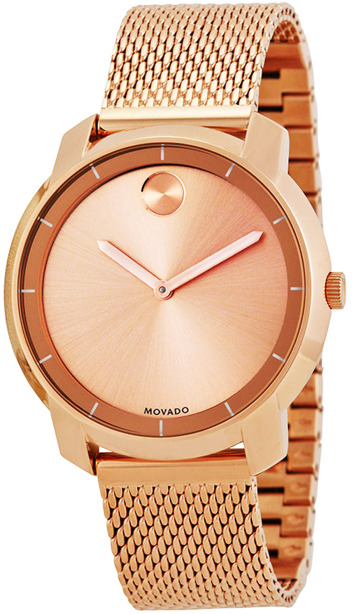 3600243 Movado Midsize Bold Rose Gold Quartz Watch - BRAND NEW