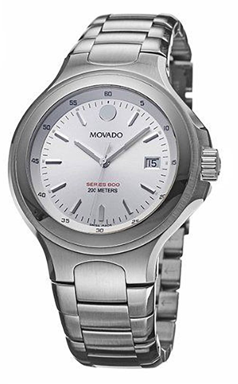 2600029 Movado Series 800 Silver Mens Steel Watch Quartz ...