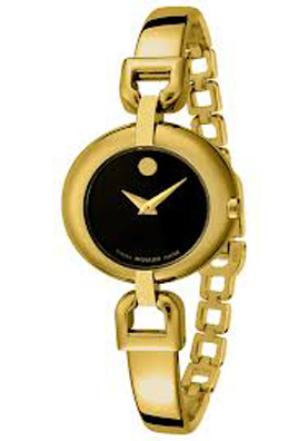 0605638 Movado Vivo Gold Black Ladies - AuthenticWatches.com
