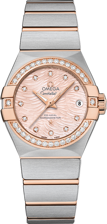 Omega Constellation 123.25.27.20.57.004 Womens 27mm Two Tone Pink ... Omega Constellation 123.25.27.20.57.004 Womens 27mm Two Tone Pink ...