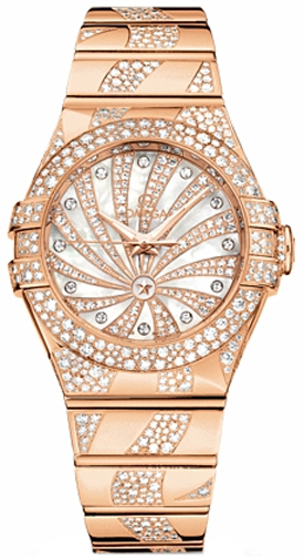 12355312055008 Omega Luxury Edition Constellation Ladies Gold Diamond ...