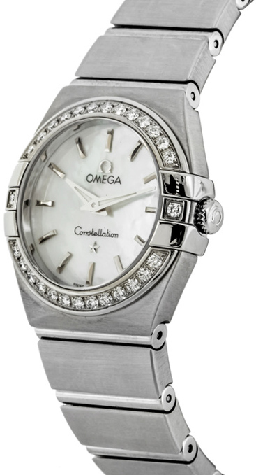 New Omega Constellation 123.15.24.60.05.001 Matte Steel Watch MOP Dial ...
