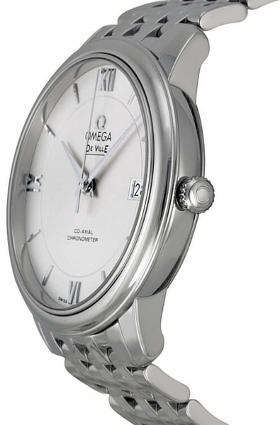 New Omega DeVille Prestige Co-Axial 424.10.37.20.02.001 Steel Watch Silver Dial Caliber 2500 ...