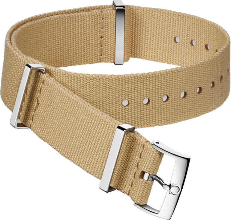 Omega Beige Polyester Fabric NATO Strap 031CWZ007567